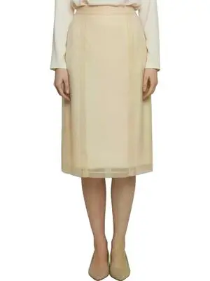 Gucci Sheer Layered A-line Midi Skirt - Neutrals