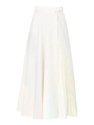 NISSA High-waisted Midi Skirt - Neutrals