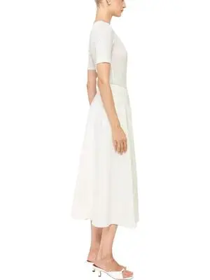 NISSA High-waisted Midi Skirt - Neutrals