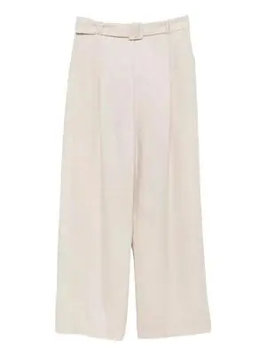 Eleventy Belted Pleated Trousers - Neutrals
