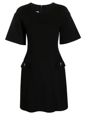 Moschino Fitted Short-sleeve Dress - Black