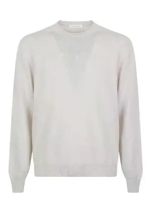 CRUCIANI Crew-neck Knitted Sweater - Neutrals