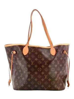 LOUIS VUITTON Neverfull Nm Monogram Canvas Mm Tote Bag - Brown
