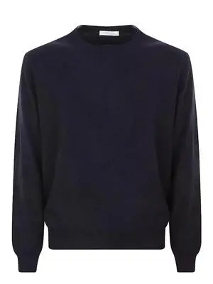CRUCIANI Crew-neck Knitted Sweater - Blue