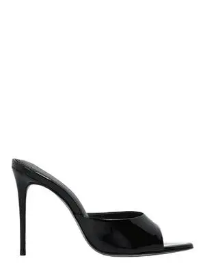 BLACK SUEDE STUDIO Jazz Patent-finish Sandals - Black