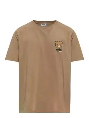 Moschino Underbear Logo-patch T-shirt - Brown