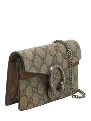 Gucci Super Mini Dionysus Gg Supreme Shoulder Bag Neutrals