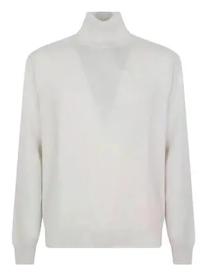 CRUCIANI Roll-neck Knitted Sweater - Neutrals
