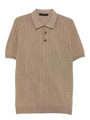 JEORDIE'S Check-pattern Polo Shirt - Neutrals