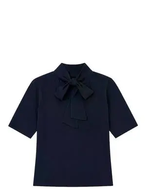 SEVENTY Bow-detail Short-sleeve T-shirt