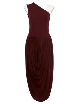 BRANDON MAXWELL Asymmetri-neck Midi Dress