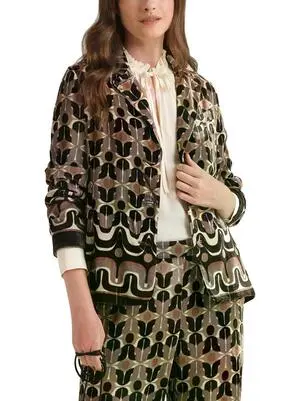Malìparmi Long-sleeve Patterned Blazer - Neutrals