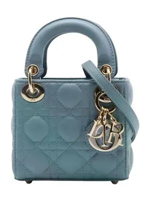 DIOR 2020 Micro Lambskin Cannage Lady Dior Satchel