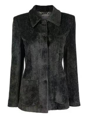 Alberta Ferretti Corduroy Slim-cut Jacket - Grey
