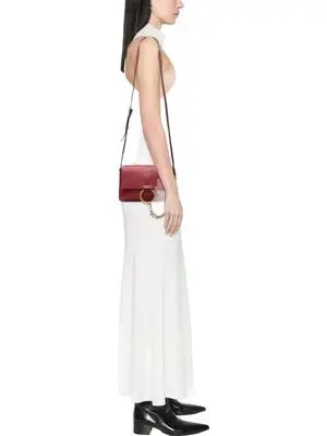 Chloé 2002-2026 Small Leather Faye Crossbody Bag - Red