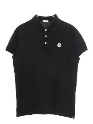 Moncler 2000s Logo-patch Polo Shirt - Black