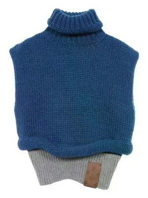 LOUIS VUITTON 2010s Sleeveless Turtleneck Sweater - Blue
