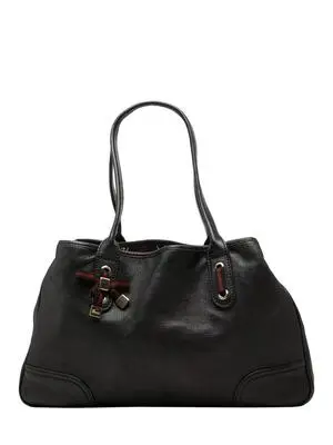 GUCCI 2000-2015 Calfskin Web Princy Tote Bag