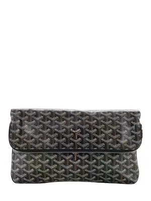 Goyard Saint Marie Coated Canvas Clutch Bag - Black