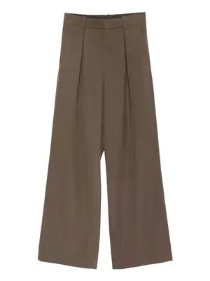 MAISON MARGIELA Pleated Wide-leg Trousers - Brown