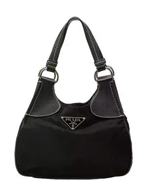 Prada 2013-2026 Tessuto Hamal Shoulder Bag - Black