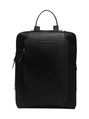 PIQUADRO 15.6 Laptop Backpack In Recycled Nylon - Black