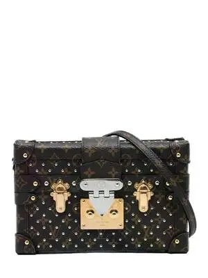 LOUIS VUITTON 2013 Monogram Studded Petite Malle Crossbody Bag