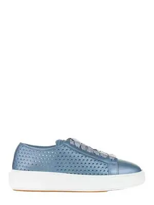 Santoni Perforated-detail Low-top Sneakers Blue