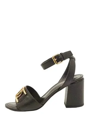 LOUIS VUITTON Lock It Buckle-detail Heeled Sandals - Black