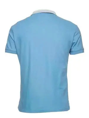 Burberry Logo-print Collar Polo Shirt - Blue