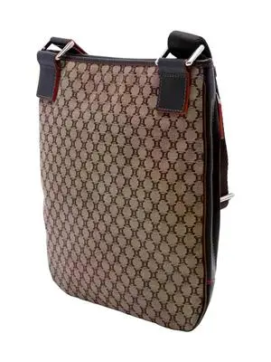 CELINE 2007 Macadam Canvas Messenger Bag Crossbody Bag