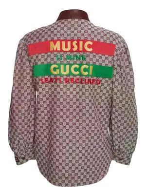 Gucci Gg Monogram Jacquard Shirt - Red