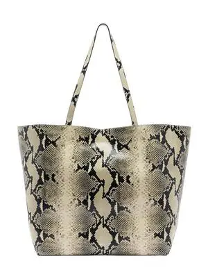 TOTÊME Roam Large Snake-effect Leather Tote Bag