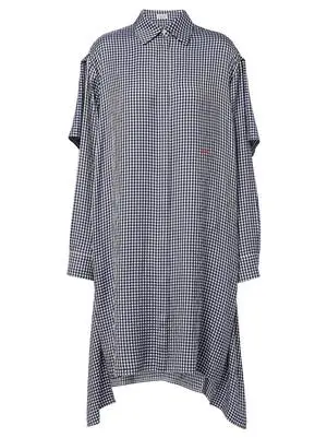 LOEWE Gingham Silk Shirt Dress