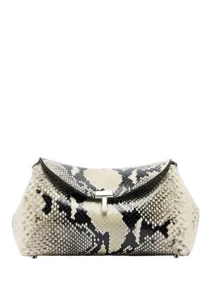 TOTEME T-lock Mini Snake-effect Leather Clutch - Multicoloured
