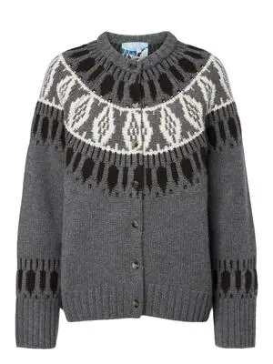 Arch4 Fair Isle Cashmere Cardigan - Grey