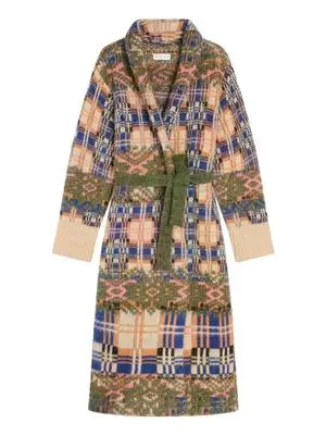 Dries Van Noten Patchwork Wool Cardigan - Neutrals