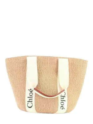 CHLOÉ X Mifuko Woody Tote Raffia Large Bucket Bag