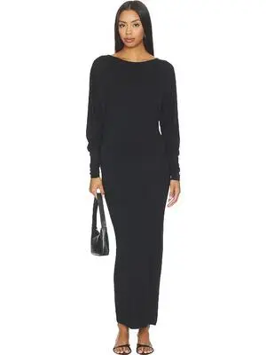 Eterne Mountain Soft Jersey Midi Dress In . Also - Black