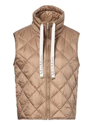Max Mara Diamond-patterned Quilted Shell-down Gilet - Camel