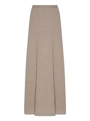 THE ROW Noella High-waist Cashmere Maxi Skirt - Dune