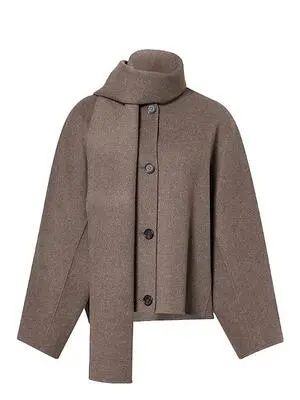 Max Mara Cropped Wool Jacket - Medium Grey