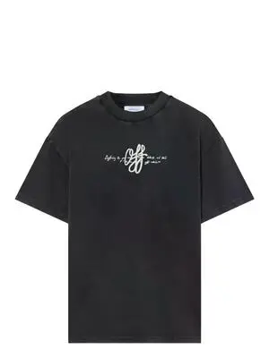 Off-White Stroke Logo-print T-shirt - Black