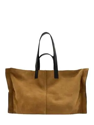 ALLSAINTS Suede Lutece Tote Bag - Brown