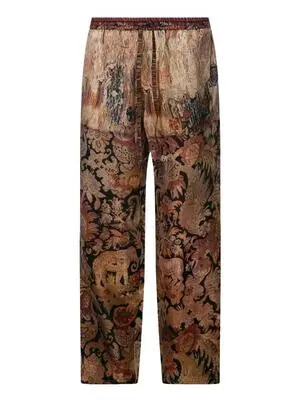 PIERRE-LOUIS MASCIA Aloe Jacquard-woven Drawstring Trousers