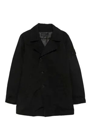 Stone Island Ghost Logo-patch Coat - Black
