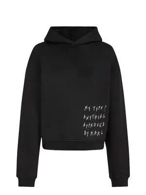 Karl Lagerfeld X Pietro Terzini Boxy Hoodie - Black