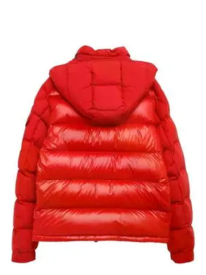 Moncler Maya Hooded Quilted Jacket - Red