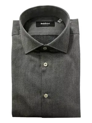 BALDININI Cotton-piqué Shirt - Grey