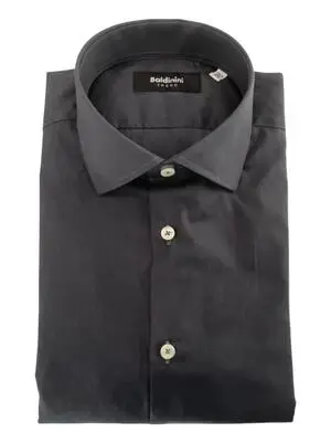 BALDININI Long-sleeve Cotton Shirt - Grey